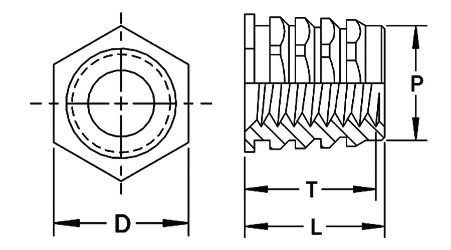 PHZ Press-in Hex Inserts | PENCOM