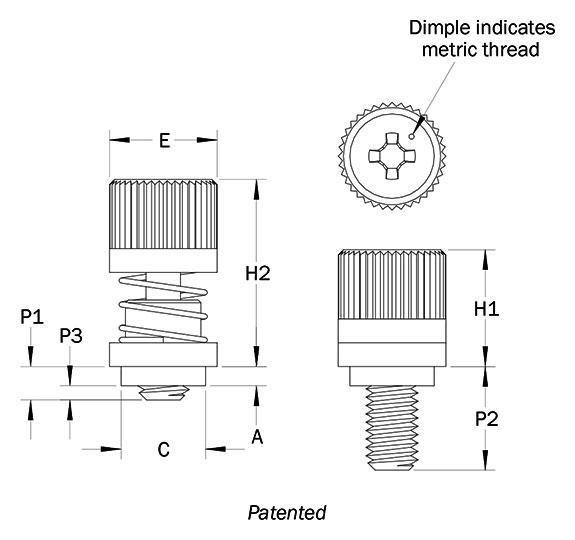 CNC Narrow Flare-In Captive Screws | PENCOM