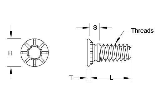 SC Non-flush, Thin Panel Self-Clinching Studs | PENCOM